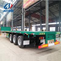 China Max Payload 60TONS Flat Platform Truck Trailer for Durable Container Transportation for sale