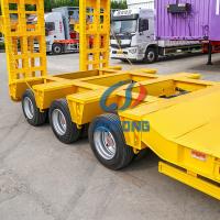 China Detachable Gooseneck Lowboy Truck Trailers for Heavy Equipment Machinery Transport for sale