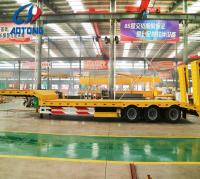China 3 Axle Extendable Low Bed Semi/Truck Trailers with 11.00r20 12r22.5 315 385 Tires for sale
