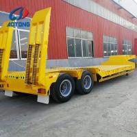 China 60 Ton Lowbed Lowboy Low Loader Truck Semi Trailer with Tire Size According to Your for sale