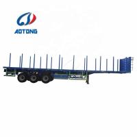 China Versatile 3 Axle Flat Bed Truck Trailer for 20/40FT Container Transportation for sale