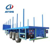 China Versatile 3 Axle Flat Bed Truck Trailer for 20/40FT Container Transportation for sale