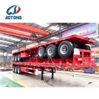 China Versatile 3 Axle Flat Bed Truck Trailer for 20/40FT Container Transportation for sale