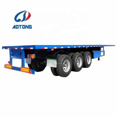 China JYGJFB011 OE NO. Double Axles Electric Brake 40FT 40 Tons Container Flatbed Trailer for sale