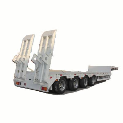 China Lowbed Semi-Trailer for Heavy Road Equipment 4 Axles 12.5m 40 Feet Tire 245/70r19.5 for sale