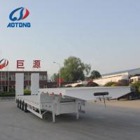 China Lowbed Semi-Trailer for Heavy Road Equipment 4 Axles 12.5m 40 Feet Tire 245/70r19.5 for sale