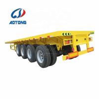 China JYGJFB011 OE NO. Double Axles Electric Brake 40FT 40 Tons Container Flatbed Trailer for sale