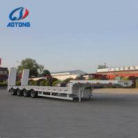 China Lowbed Semi-Trailer for Heavy Road Equipment 4 Axles 12.5m 40 Feet Tire 245/70r19.5 for sale