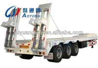 China Hydraulic Ladder 4 Axle Lowboy Trailer with 80 Ton 100 Ton Capacity and Durable Design for sale