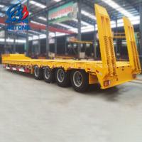 China Lowbed Truck Trailers Used Excavator Machinery Transport with Max Payload of 60000kgs for sale