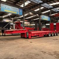 China Optional Features 2 Axles Low Bed Trailer for Heavy Equipment Transportation for sale
