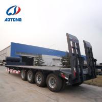 China Optional Features 2 Axles Low Bed Trailer for Heavy Equipment Transportation for sale