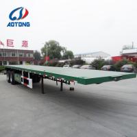 China Truck Trailer Two Axles 20FT Container Flatbed Type with Light Tare Weight of 4 Ton for sale