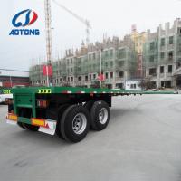China Truck Trailer Two Axles 20FT Container Flatbed Type with Light Tare Weight of 4 Ton for sale