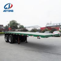 China Truck Trailer Two Axles 20FT Container Flatbed Type with Light Tare Weight of 4 Ton for sale