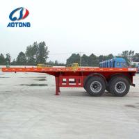 China Truck Trailer Two Axles 20FT Container Flatbed Type with Light Tare Weight of 4 Ton for sale