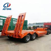 China Forest and Oilfield Industries 4 Axle Gooseneck Excavator Loader Low Bed Semi Trailer Truck for sale