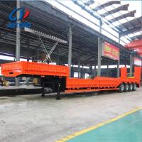 China Forest and Oilfield Industries 4 Axle Gooseneck Excavator Loader Low Bed Semi Trailer Truck for sale