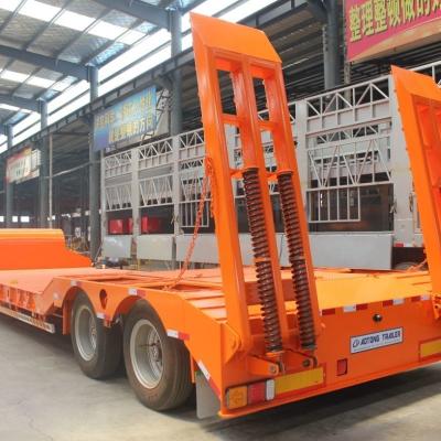 China Liangshan Juyuan 2 Axles and 3 Axles Semi Trailer for 60 Ton Heavy Equipment Delivery for sale