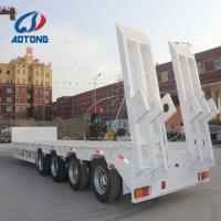 China Semi-Trailer 3 Axles 50-100T Multi Purpose Low Bed Trailer with Removable Gooseneck for sale