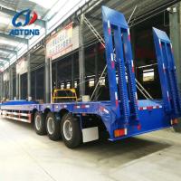 China Semi-Trailer 3 Axles 50-100T Multi Purpose Low Bed Trailer with Removable Gooseneck for sale