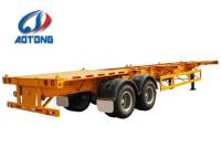 China Direct 40FT Skeleton Container Transport with 2 3 Axles 12R22.5 Tires 10 Leaf Springs for sale