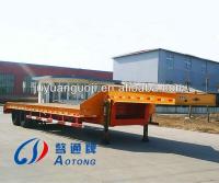 China Low Bed Semi Trailer 2 Axle 3 Axle 4 Axle Lowboy 13000*3000*1100 mm Gooseneck Trailer for sale