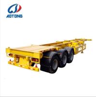 China Direct 40FT Skeleton Container Transport with 2 3 Axles 12R22.5 Tires 10 Leaf Springs for sale