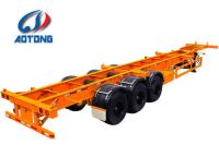 China Direct 40FT Skeleton Container Transport with 2 3 Axles 12R22.5 Tires 10 Leaf Springs for sale