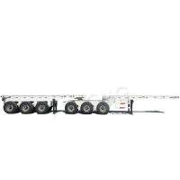 China 2''/3.5'' Bolt Type Kin Pin 30FT 60tons 3 Axle Container Carrying Skeleton Interlink Semi Trailer for sale