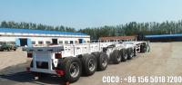 China 2''/3.5'' Bolt Type Kin Pin 30FT 60tons 3 Axle Container Carrying Skeleton Interlink Semi Trailer for sale