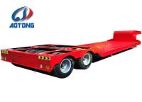 China Low Bed Semi Trailer 2 Axle 3 Axle 4 Axle Lowbed 80 Ton 100 Ton gooseneck trailer for sale