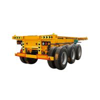 China 45ft 40ft 2 or 3 Axles Terminal Container Trailer Chassis for Port Yellow and Durable for sale