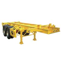 China 45ft 40ft 2 or 3 Axles Terminal Container Trailer Chassis for Port Yellow and Durable for sale