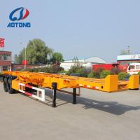 China 20 Feet 40 Feet Skeleton Semi Trailer for Terminal Trailer Container 30t Rim 9.00-22.5 for sale