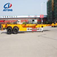 China 20 Feet 40 Feet Skeleton Semi Trailer for Terminal Trailer Container 30t Rim 9.00-22.5 for sale