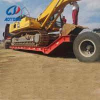 China 650-800mm Height 3 Axle 80T Front Loading Gooseneck Detachable Low Bed Trailer for Loading for sale