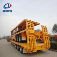 China Custom's Requirement 100 Ton Load 60ft Low Bed Trailer Lowboy Trailer 3 Axles 50 Ton for sale