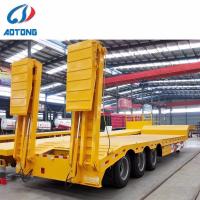 China Custom's Requirement 100 Ton Load 60ft Low Bed Trailer Lowboy Trailer 3 Axles 50 Ton for sale