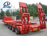 China 100-120tons 3 Lines 6 Axles Low Bed Semi Truck Trailer with 2 Lines 4 Axles Dolly Trailer for sale