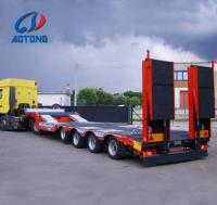China 100-120tons 3 Lines 6 Axles Low Bed Semi Truck Trailer with 2 Lines 4 Axles Dolly Trailer for sale