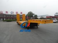 China - 3 Axles Detachable Lowbed Modular Lowboy Semi Trailer Equipment with Hydraulic Ramp for sale