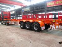 China 40FT Flatbed Truck trailers Skeleton Cargo 20ft Container Trailer with Semi-Trailer for sale