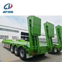 China Optional Cargo Box 80 Ton Low Bed Trailer with 13000*3000*1650mm Length and 3 Axles for sale