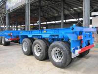 China 40FT Flatbed Truck trailers Skeleton Cargo 20ft Container Trailer with Semi-Trailer for sale