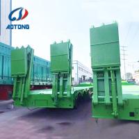 China Optional Cargo Box 80 Ton Low Bed Trailer with 13000*3000*1650mm Length and 3 Axles for sale