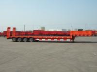 China 2/3/4 Axles Lowbed Semi Trailer with Mechanical Suspension Air Suspension Optional for sale