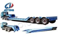 China 60T Max Payload 3-5 Axles 13000mm Detachable Gooseneck Lowbed Trailer for Africa for sale