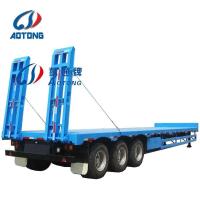 China 60T Max Payload 3-5 Axles 13000mm Detachable Gooseneck Lowbed Trailer for Africa for sale