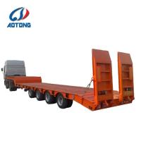China 60T Max Payload 3-5 Axles 13000mm Detachable Gooseneck Lowbed Trailer for Africa for sale